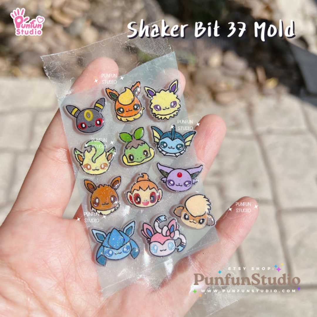 Shaker Bit 37 Poke Mix Mold / Pokemold / 12 in 1 / Shaker Bits Mold ...