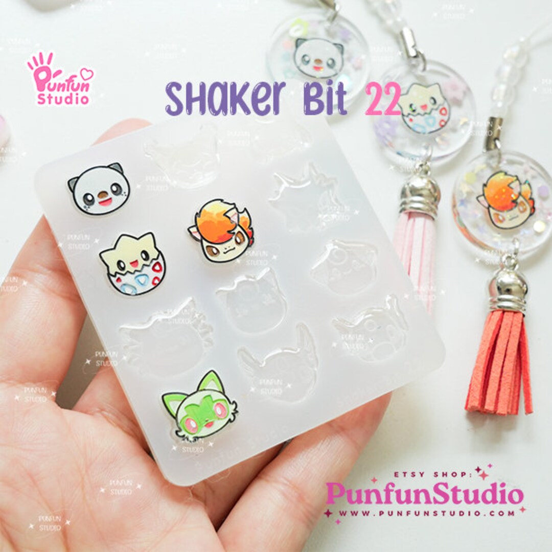 Shaker Bit 22 Poke Mix Mold / Pokemold / 12 in 1 / Shaker Bits Mold ...