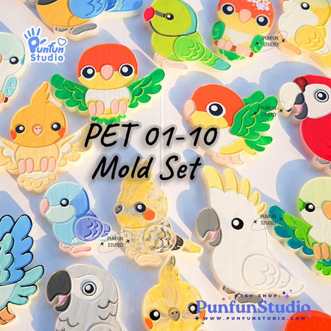 PET 01-10 Mold Set / Set 10 Molds / Parrot Mold / Silicone Mold - Etsy