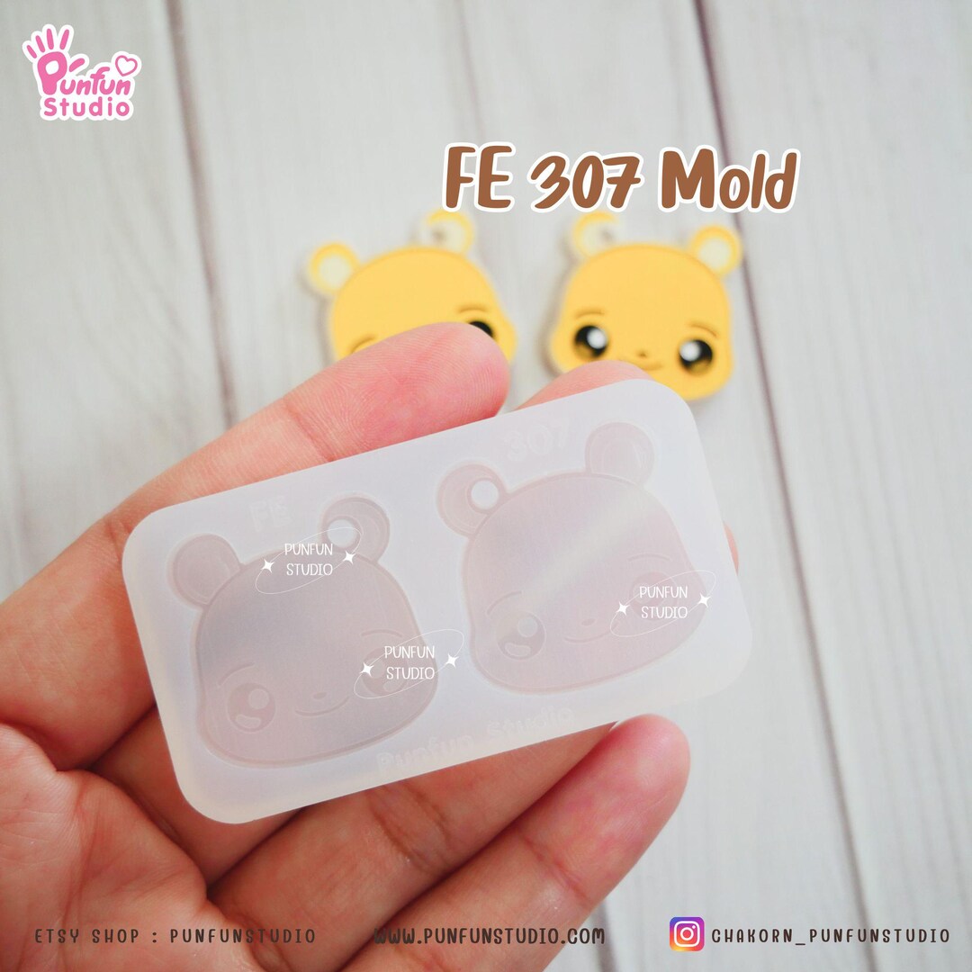 FE 307, 308, 309, 310 Bear Piglet Tiger Donkey Mold / Silicone Mold ...