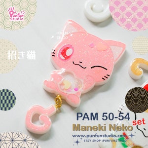 PAM 50-54 Maneki Neko Set / Maneki Neko/ Japanese Lucky Cat / Silicone ...
