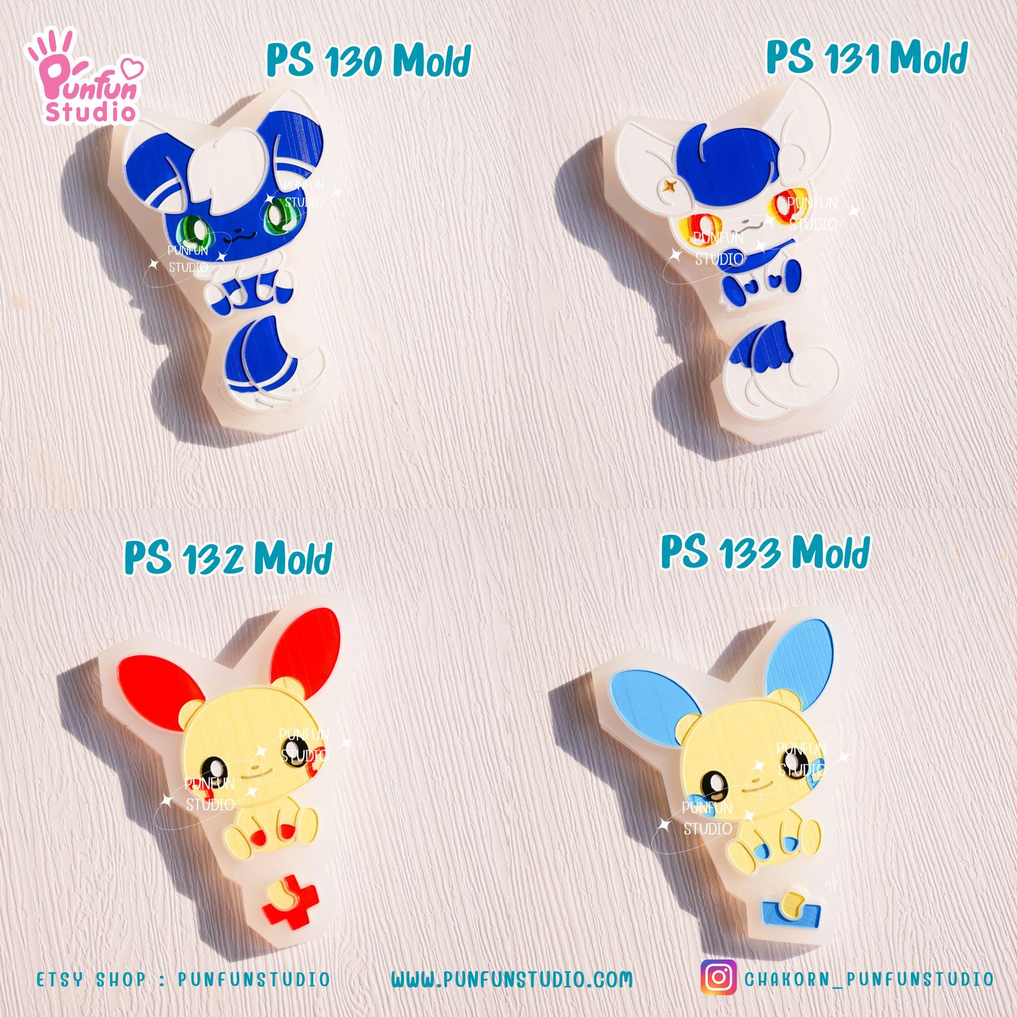Poke Mix Mold Set K / 12 Molds / Pokemold / Silicone Mold / Epoxy Resin ...