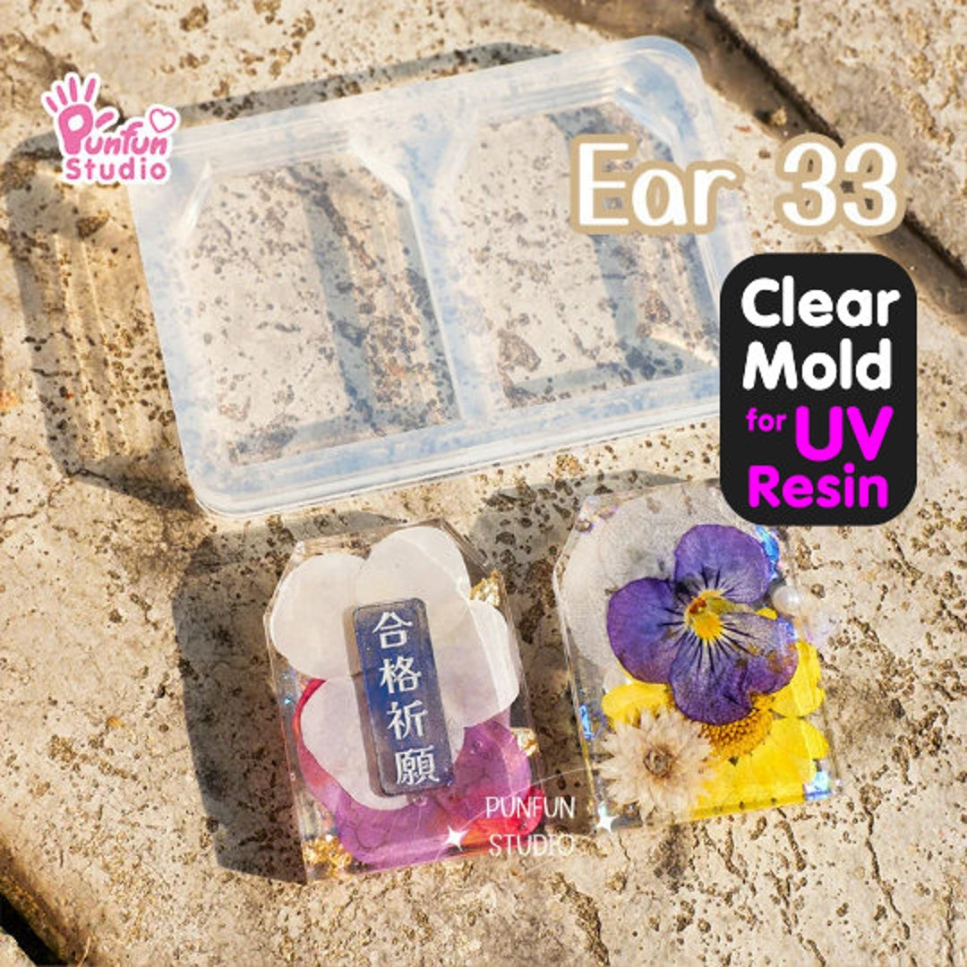 Ear 33 Omamori Clear Mold / Earring Mold / UV Resin Mold / Clear ...