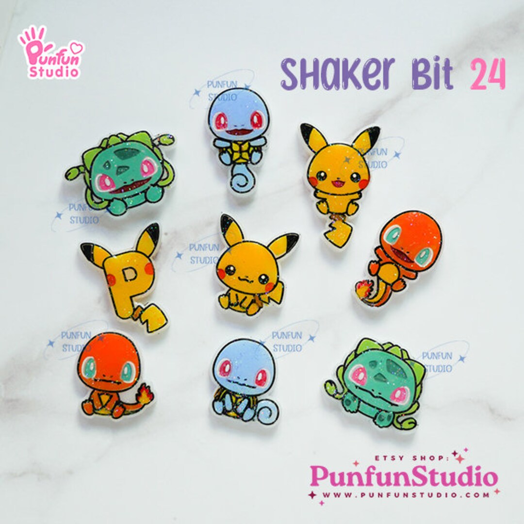 Shaker Bit 24 Poke Starter Mold / Pokemold / 9 in 1 / Shaker Bits Mold ...