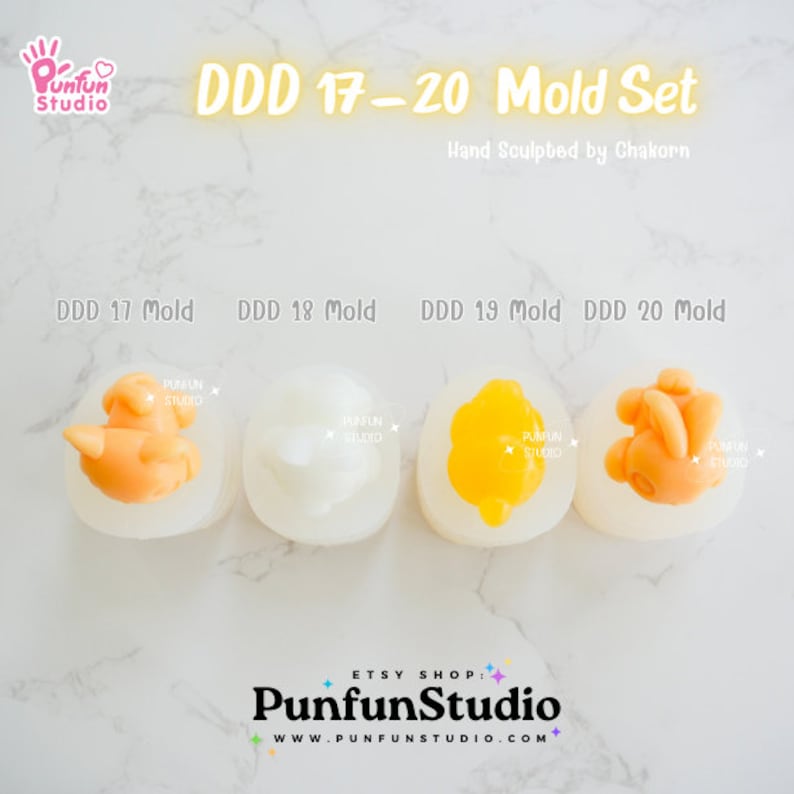 DDD 17-20 Mold Set / Crouching Pet / 3D Mold / Silicone Mold - Etsy