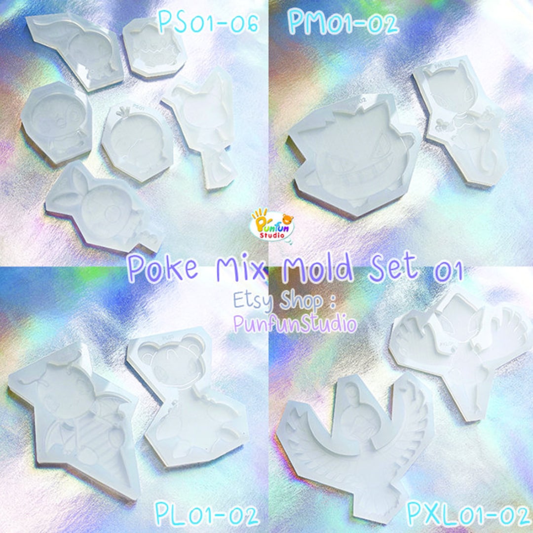 Poke Mix Mold Set A / 12 Molds / Pokemold / Silicone Mold - Etsy