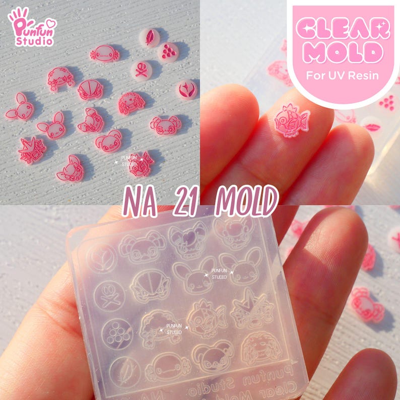 NA 16-21 Poke Mold / Nail Decoration Mold / Clear Mold for UV Resin ...