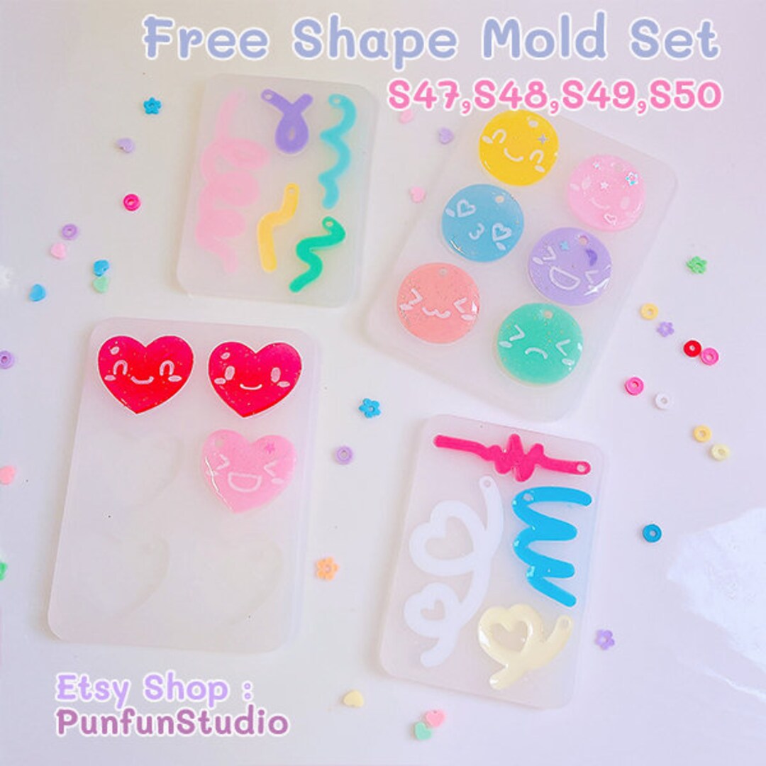 S47- S50 Free Shape Mold Set / Free Shape Mold / Silicone Mold - Etsy