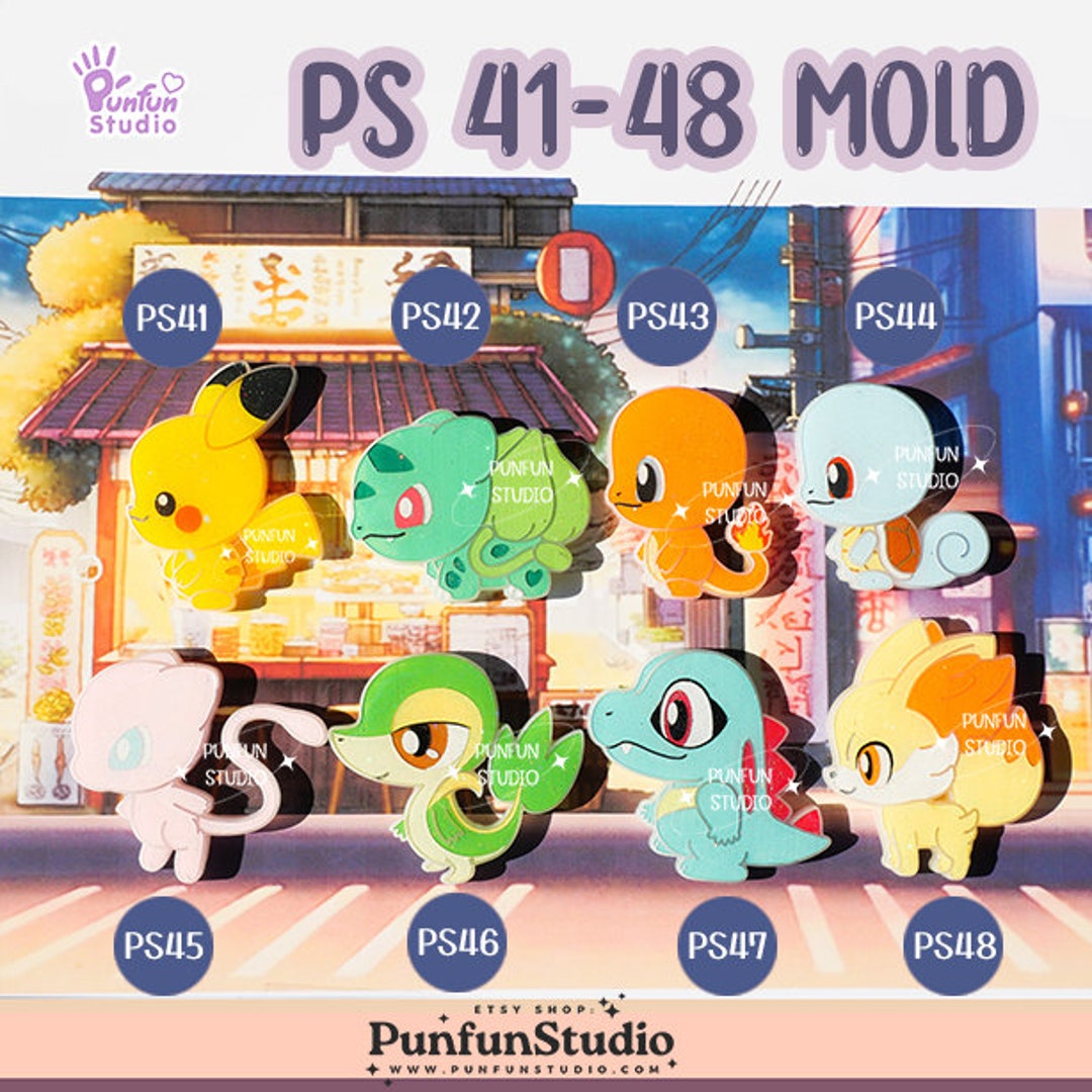 PS 41, 42, 43, 44, 45, 46, 47, 48 Mold / Side View / Pokemold ...