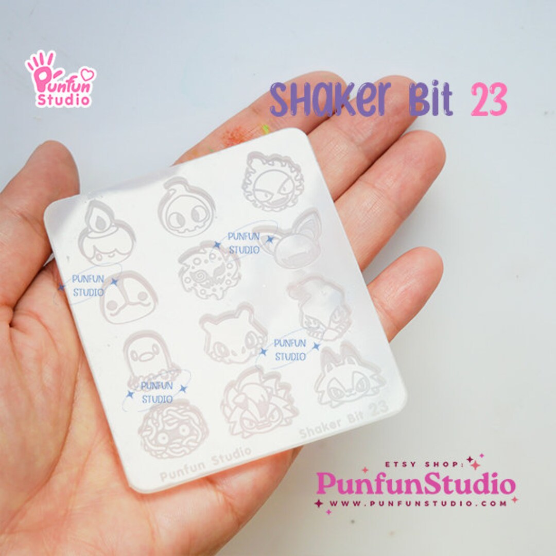 Shaker Bit 23 Poke Mix Mold / Pokemold / 12 in 1 / Shaker Bits Mold ...