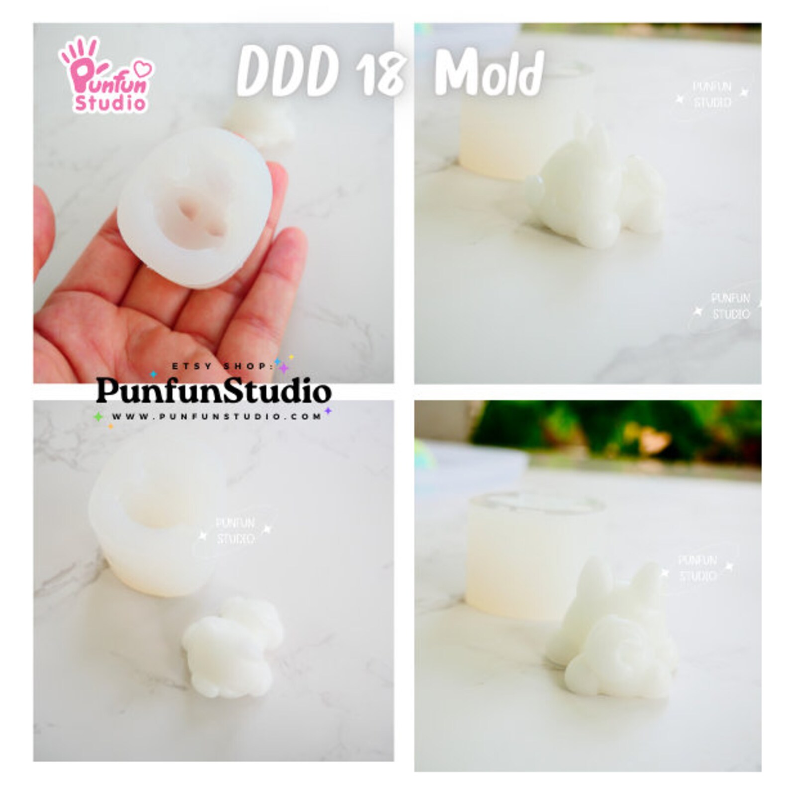 DDD 17-20 Mold Set / Crouching Pet / 3D Mold / Silicone Mold - Etsy