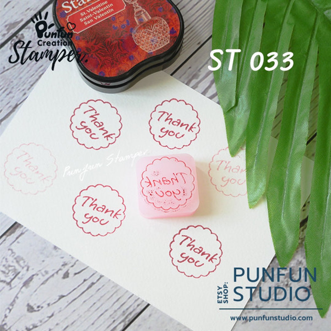 ST33 Stamper / Thank You / Size Not Over 3 X 3 Cm / Punfun - Etsy