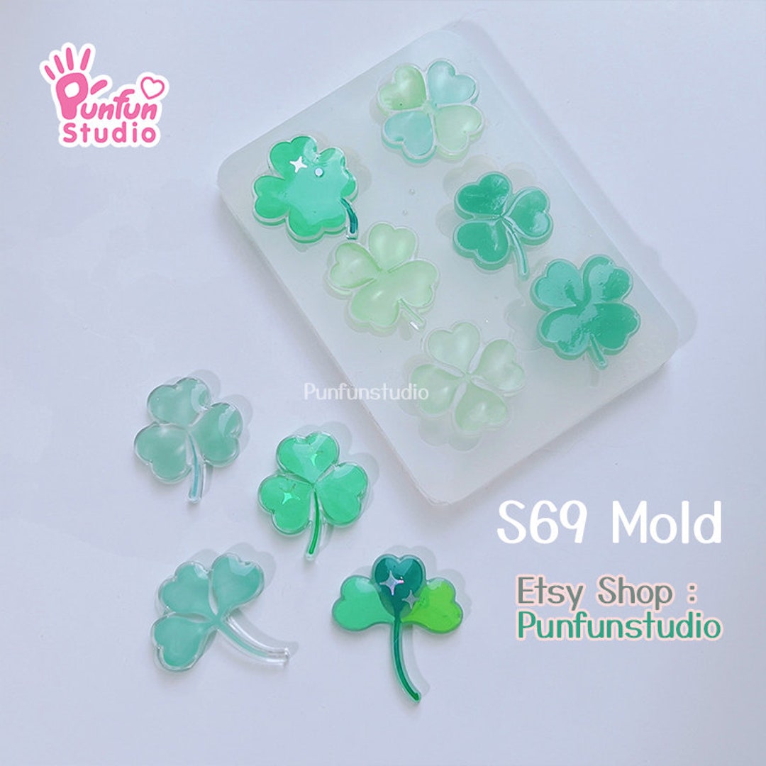 S69 Three & Four Leaf Clover Mold / UV Resin Mold / Silicone Mold - Etsy