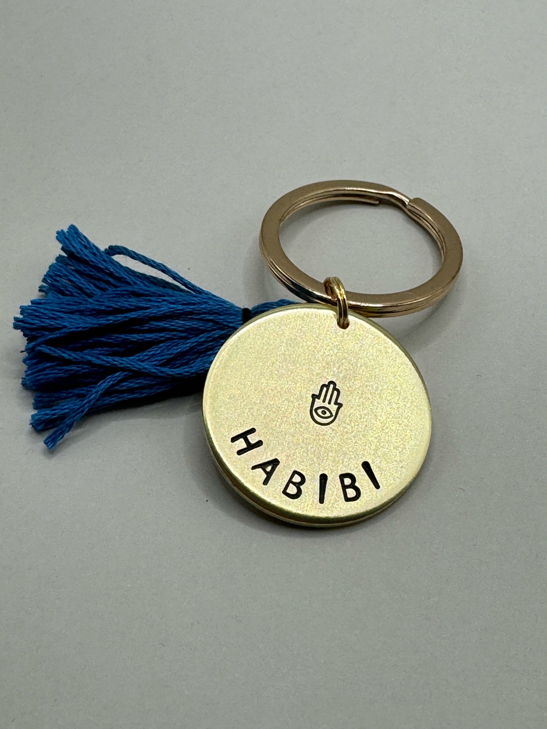 HABIBI Keychain Hand Stamped Pendant Arabic Lover Gift for Lover * Hand ...