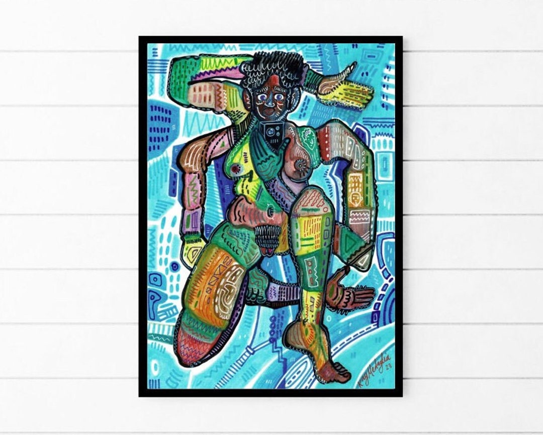 Goddess Original A4 Unframed Pen Drawing Contemporary Wall Art of ...