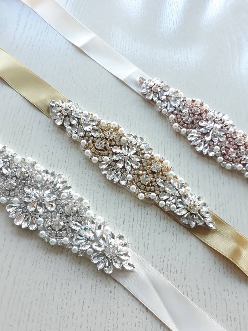 Flower Girl Silver Tone Ivory Cream Champagne Ribbon Sparkly - Etsy