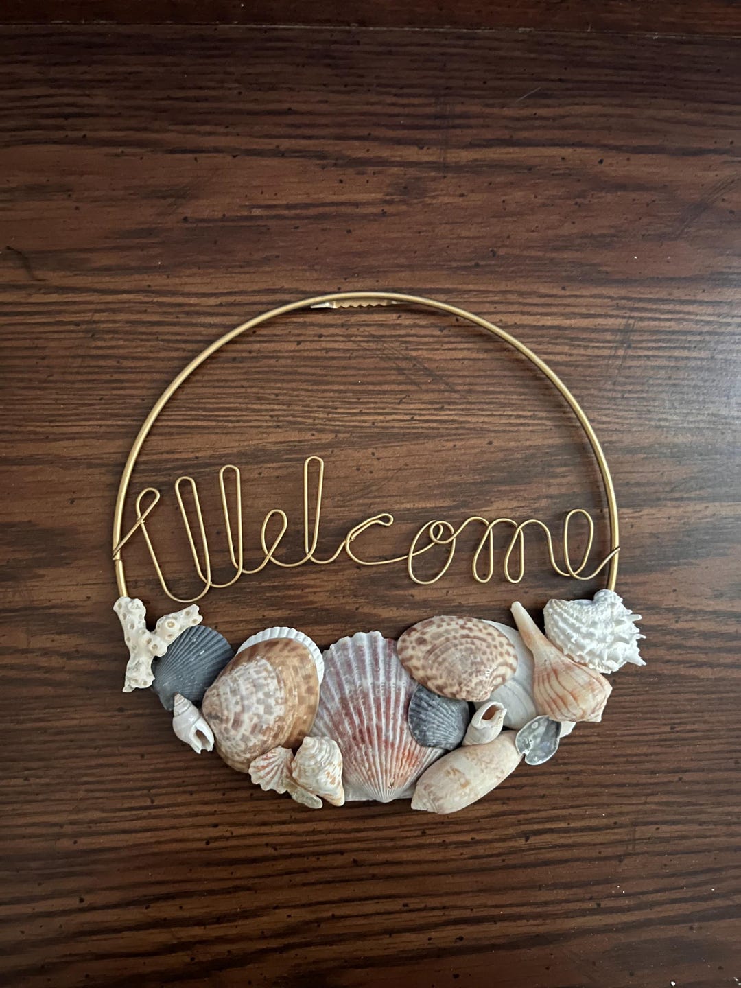 Welcome Wire Sea Shell Wall Sign - Etsy