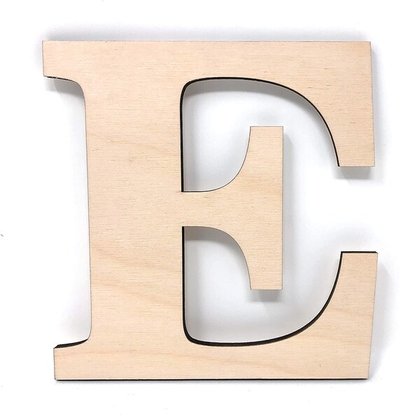 Gocutouts Wooden 12'' Letter E Cutouts Unfinished - Etsy