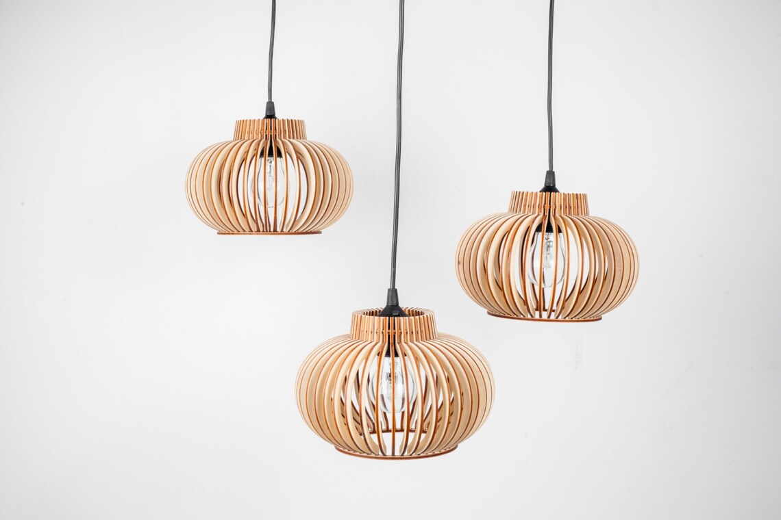 Wooden Hanging Lamps Lighting Design Lamp Kitchen Lamp - Etsy