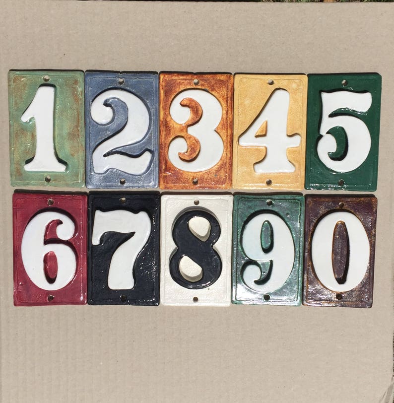 Narrow Tile Numbers for Home, Apartment, Condo, Hotel 2 5/8" X 4 1/2 ...