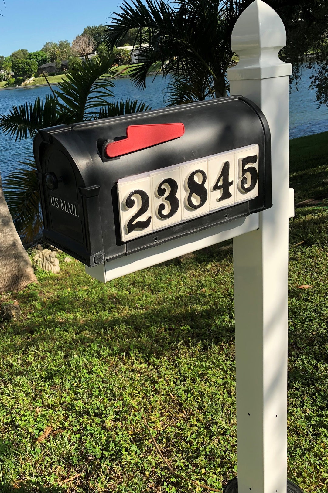Mailbox With Custom 5# Tile Address. Post Not Included. Weatherproof ...