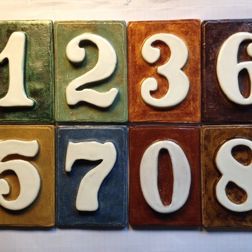 Number Tiles Weatherproof With Without Holes 4 1/2 - Etsy