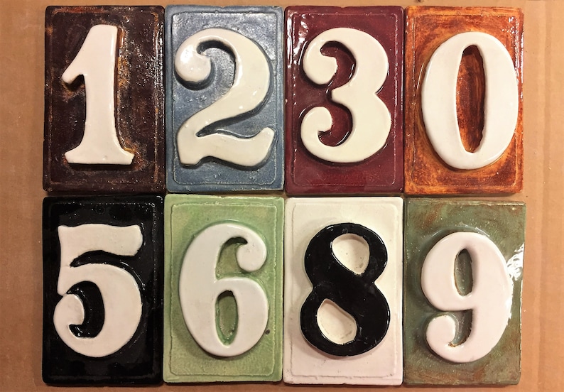 Narrow Tile Numbers for Home, Apartment, Condo, Hotel 2 5/8" X 4 1/2 ...