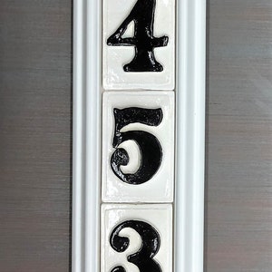 Narrow Address Tiles in Frame 5 # Plaque, Multiple Color Choices ...