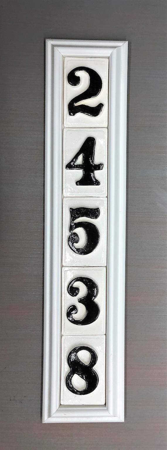 Narrow Address Tiles in Frame 5 Plaque Multiple Color - Etsy