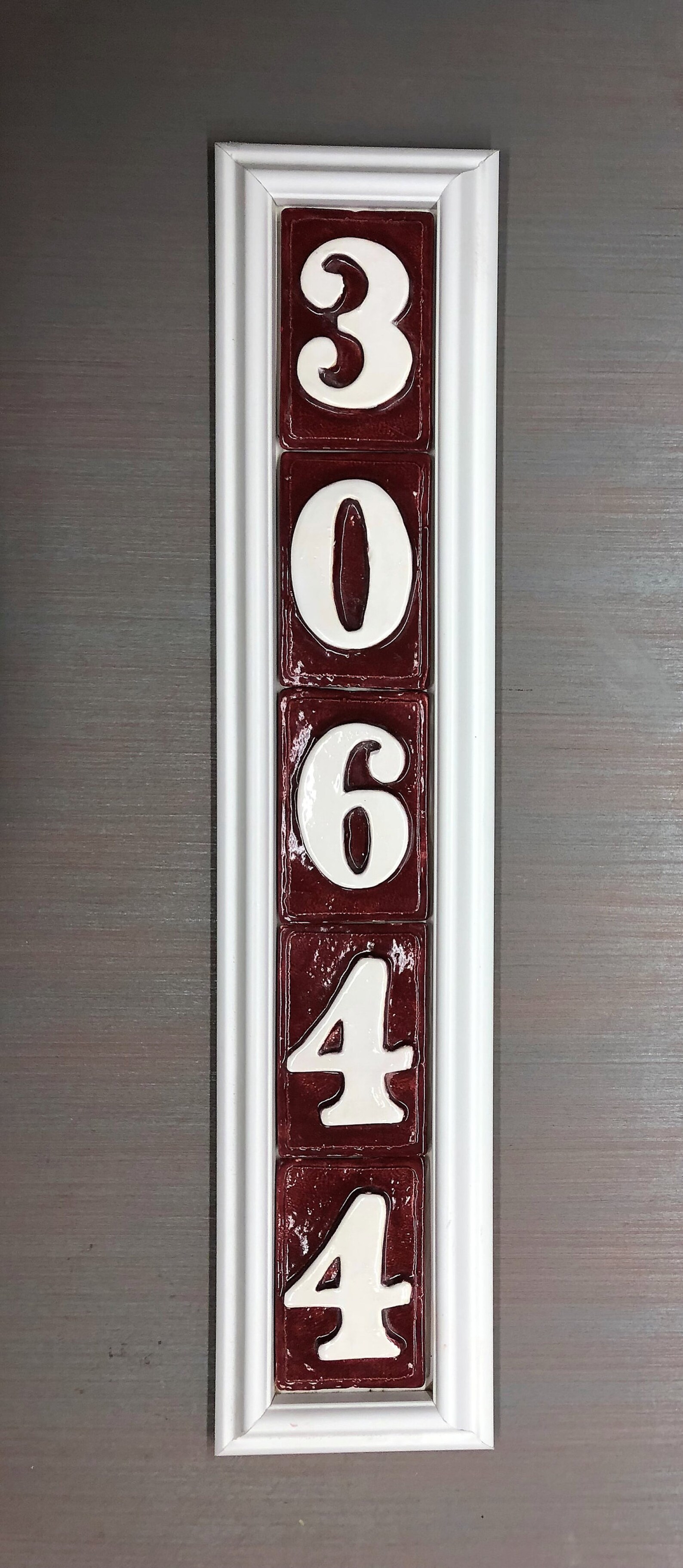 Narrow Address Tiles in Frame 5 Plaque, Multiple Color Choices ...
