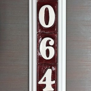 Narrow Address Tiles in Frame 5 # Plaque, Multiple Color Choices ...
