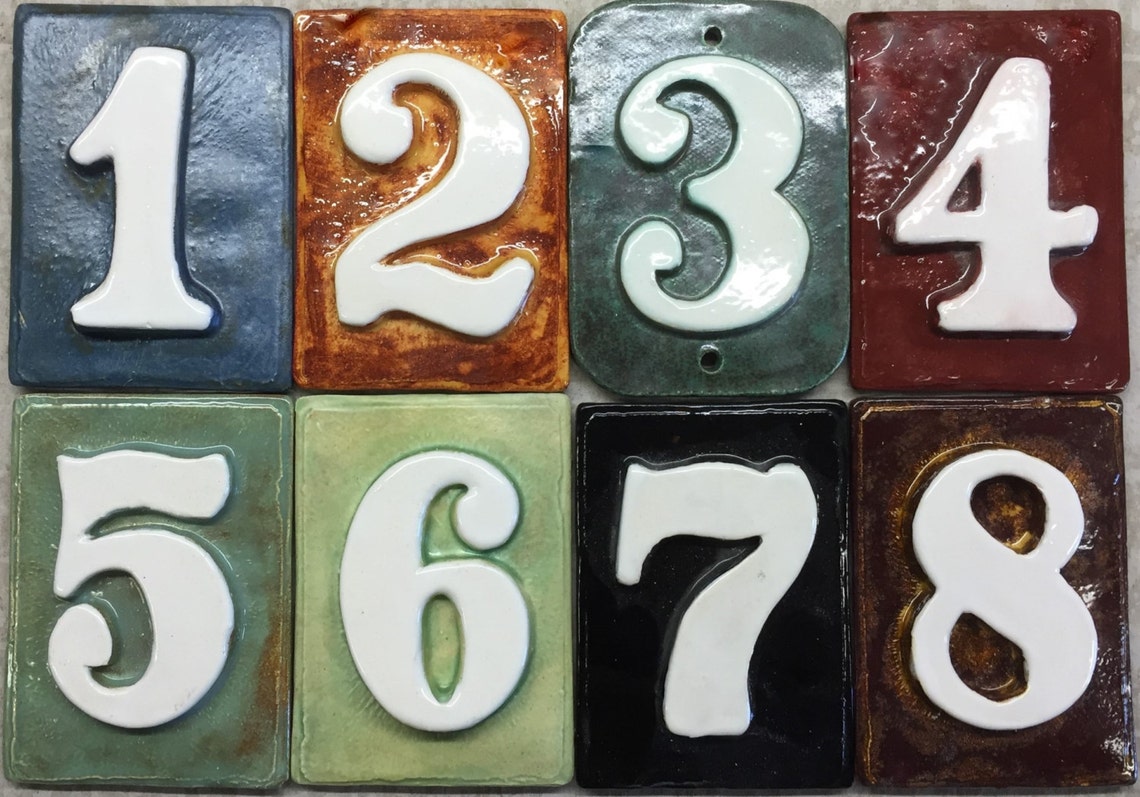 Number Tiles Weatherproof With Without Holes 4 1/2 - Etsy