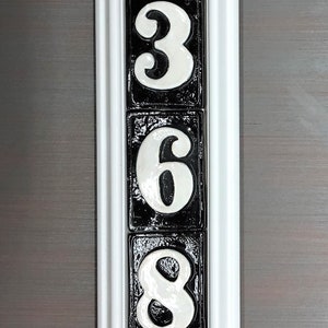Narrow Address Tiles in Frame 5 # Plaque, Multiple Color Choices ...