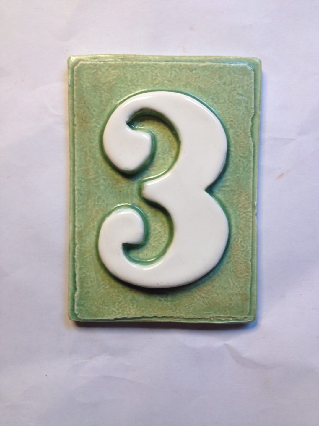 Patina Glaze Ceramic Tile House Address Numbers. Weatherproof, With or ...