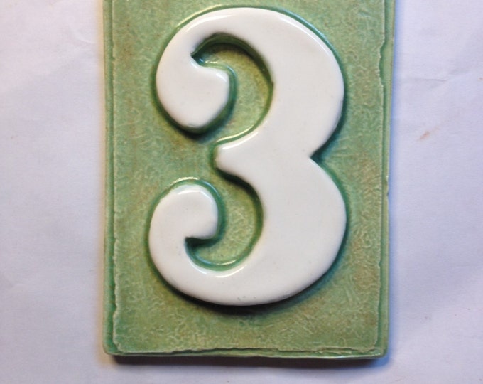 Patina Glaze Ceramic Tile House Address Numbers. Weatherproof, With or ...