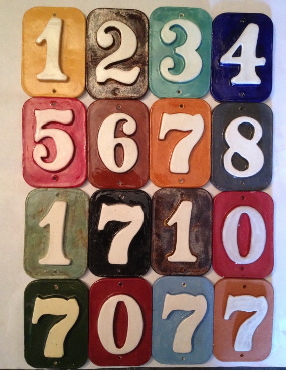 Mailbox Post Address Numbers. Weatherproof Glazed Tile With - Etsy