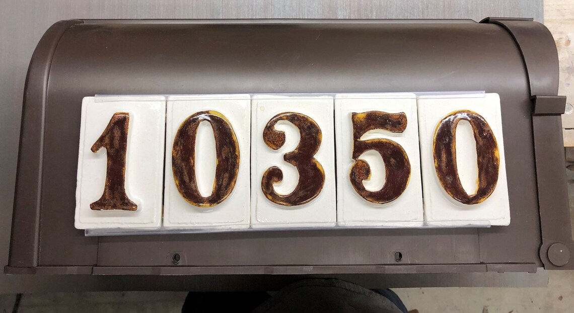Mailbox With Custom 5# Tile Address. Post Not Included. Weatherproof ...