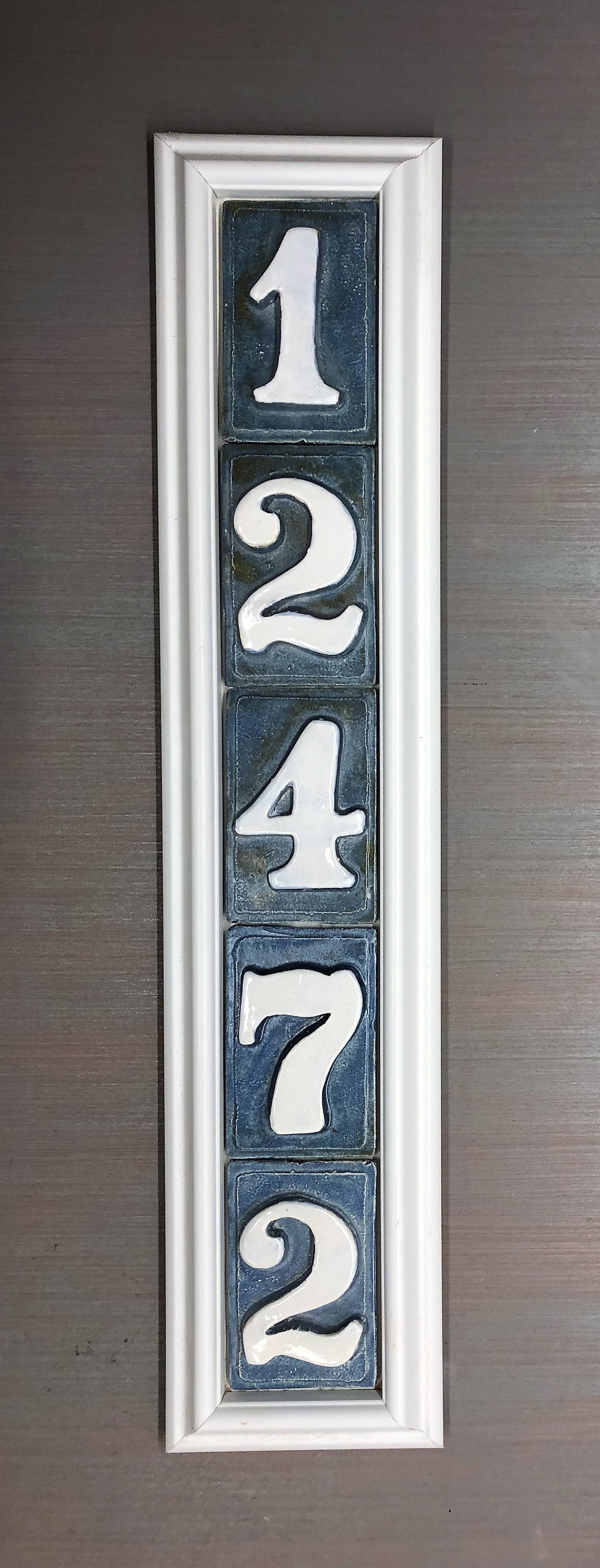 Narrow Address Tiles in Frame 5 Plaque, Multiple Color Choices ...