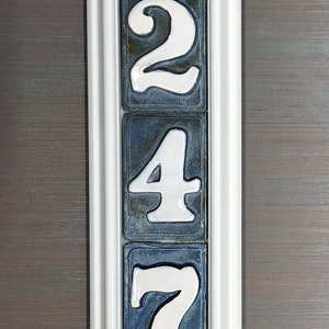 Narrow Address Tiles in Frame 5 # Plaque, Multiple Color Choices ...