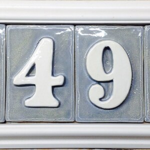 House Address Plaque. Four Number. Weatherproof Pvc With Tiles Included ...