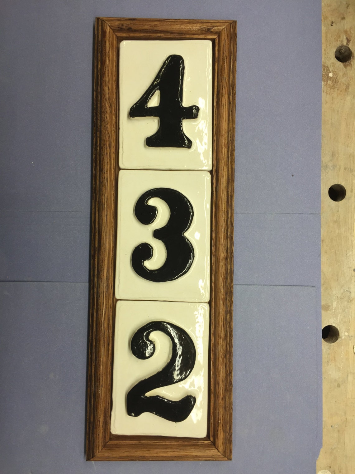 3 Number Tile Address Numbers, Letters, and Plaque Frames, Handmade. 3D ...