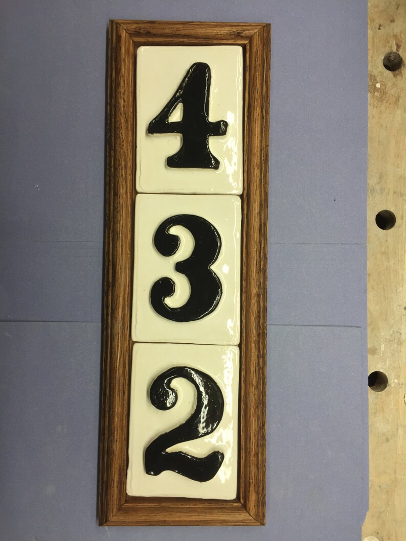 3 Number Tile Address Numbers Letters and Plaque Frames | Etsy