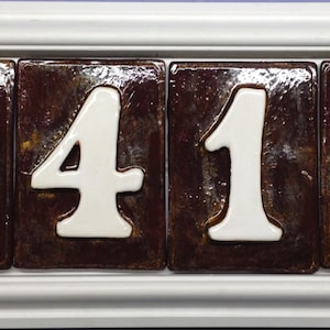 House Address Plaque. Four Number. Weatherproof Pvc With Tiles Included ...