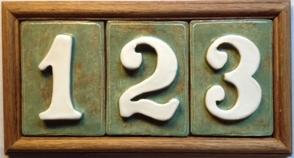 Address Tiles in Oak Frame Plaque Multiple Color Choices - Etsy