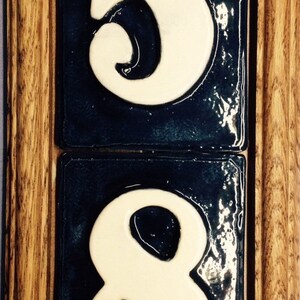 Address Tiles in Oak Frame Plaque, Multiple Color Choices Available ...