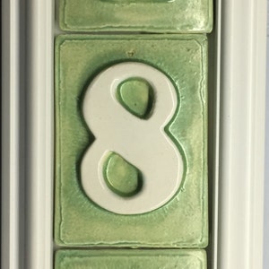 Three Number. House Home Address Plaque. 3 Number Vertical Frame ...