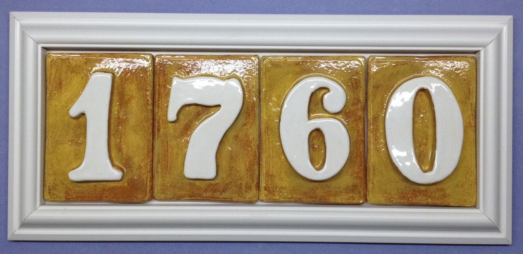 Framed Address Sign. 4 Number Rust Shown. Weatherproof. - Etsy