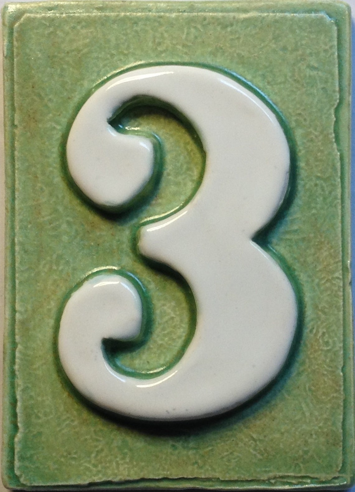 Patina Glaze Ceramic Tile House Address Numbers. Weatherproof - Etsy
