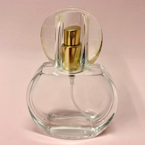 Perfume Bottle Cologne Bottle Round Glass Bottle Empty - Etsy