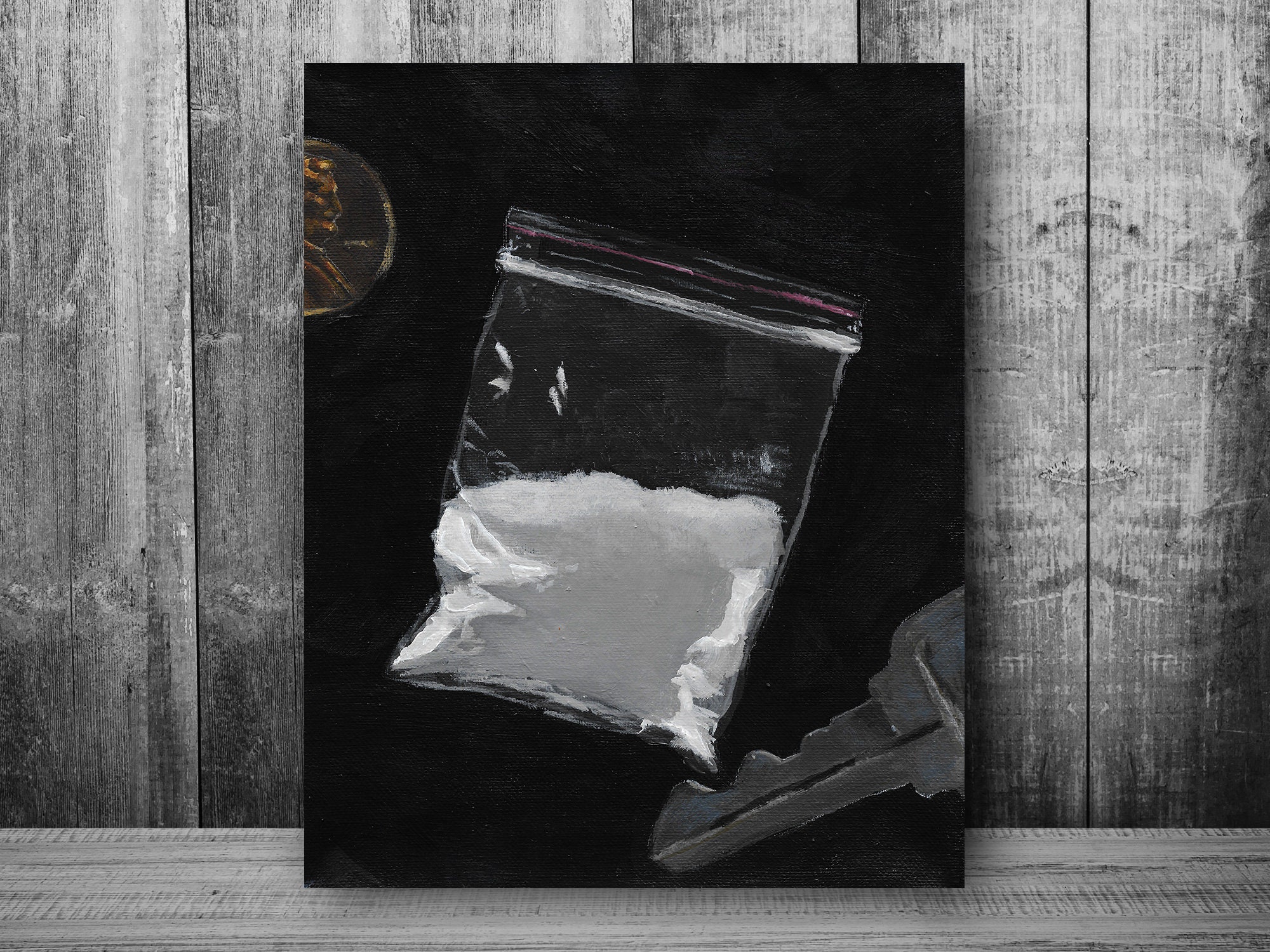 Cocaine Painting | Drug Art | 8x10 Original Acrylic Still Life by Eric ...